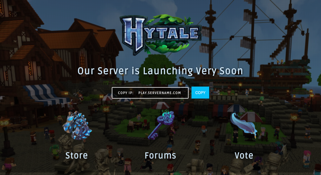 Hytale Serveur (template / thème HTML) | Hytale.game